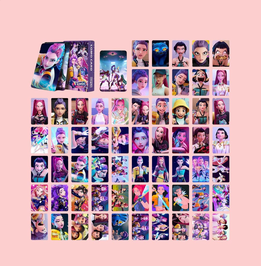 Kpop Demon Hunters Flash Card Pack | 92+ Laser Anime Cards | Mira Rumi ...