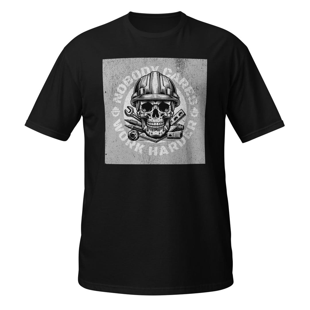 Skull Engineer T-shirt | Hard Hat Skeleton Construction Worker Graphic ...