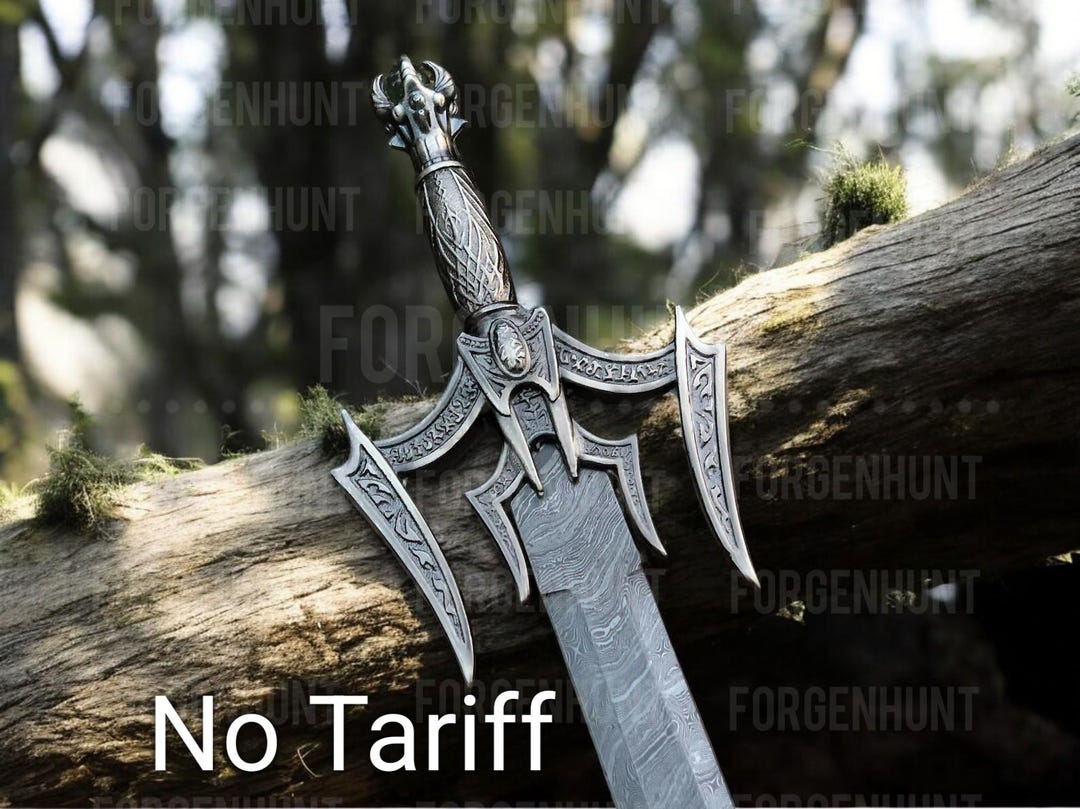 Damascus Fantasy Sword of Light, Luciendar Inspired Sword, Skyrim Game ...