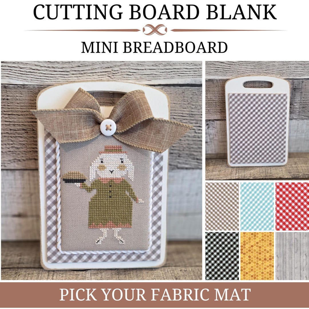 BASIC MINI BREADBOARD, Premade Wood Blank With Fabric Mat, Cross Stitch ...