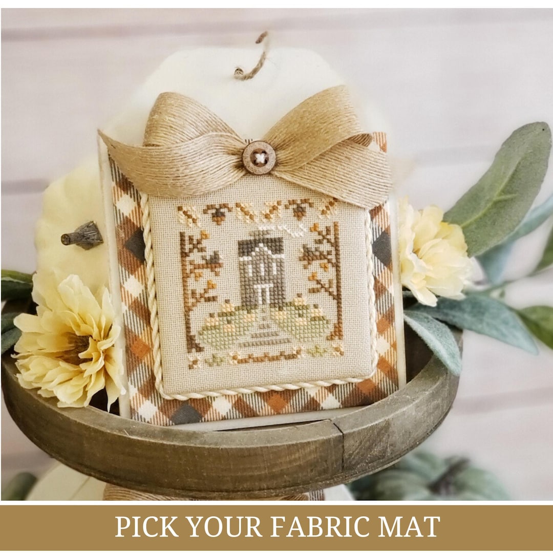 BASIC TAG - Premade Finishing Wood Blank With Fabric Mat, Cross Stitch ...