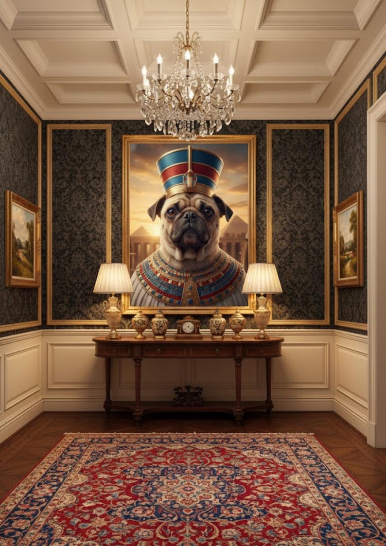 Pug Ramesses II Portrait, Pharaoh Dog Digital Art (digital Download) - Etsy