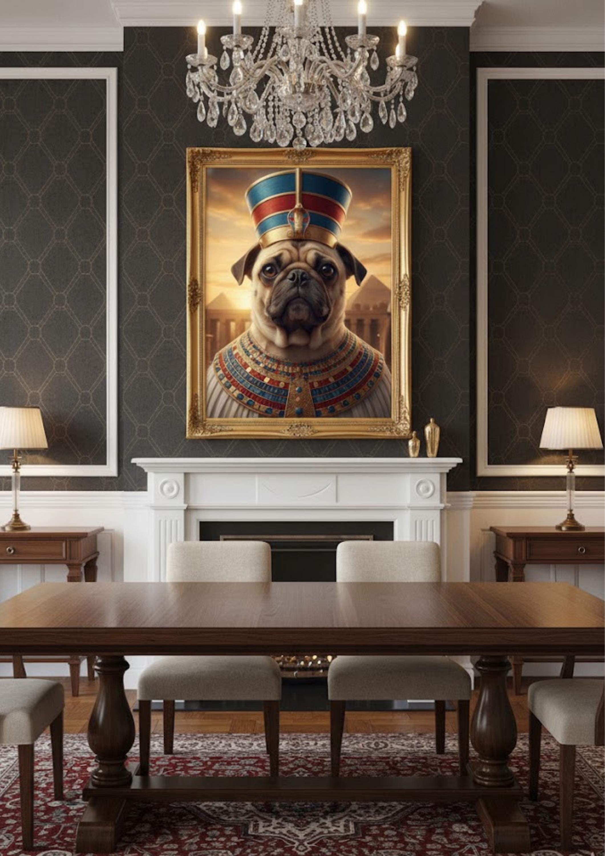 Pug Ramesses II Portrait, Pharaoh Dog Digital Art (digital Download) - Etsy