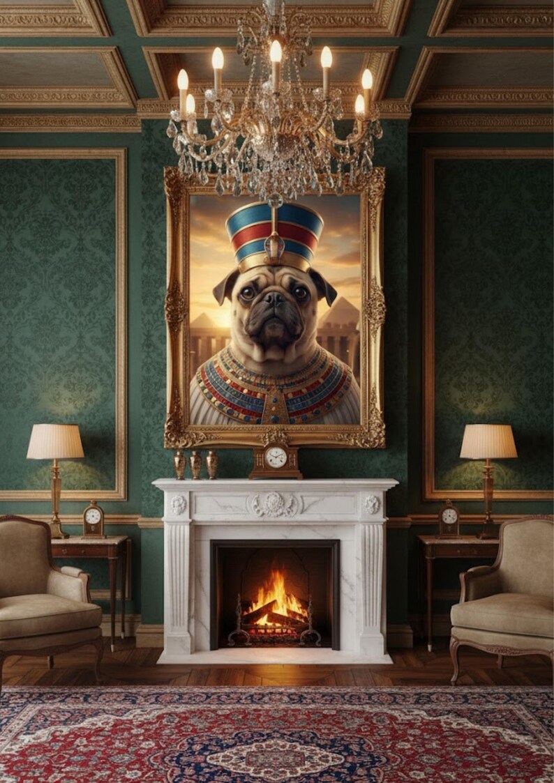 Pug Ramesses II Portrait, Pharaoh Dog Digital Art (digital Download) - Etsy