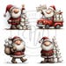 Whimsical Santa Toilet Rolls Clipart - Festive Humour Illustration ...