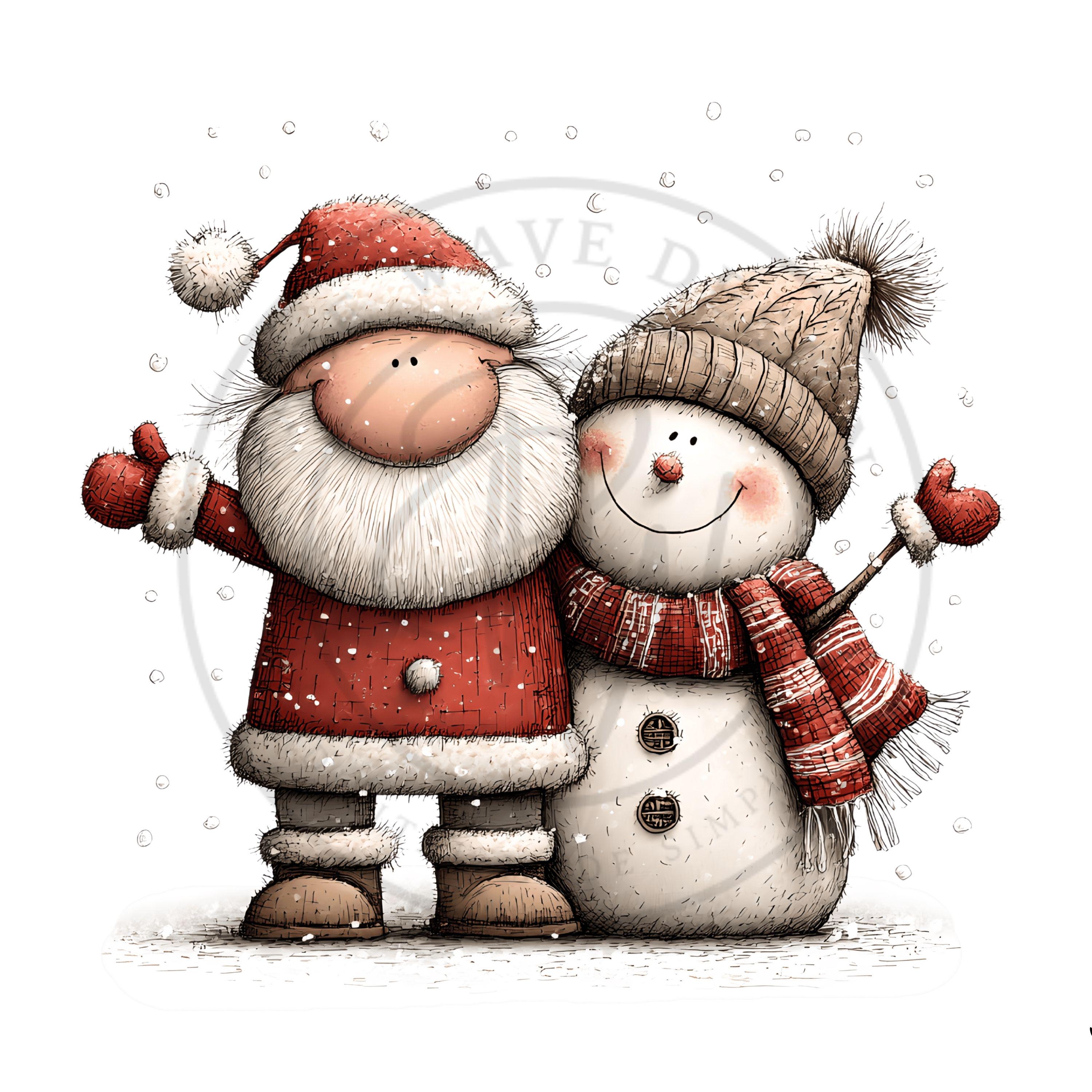 29 Christmas Whimsical Snowman Clipart Bundles - Christmas Cartoon ...