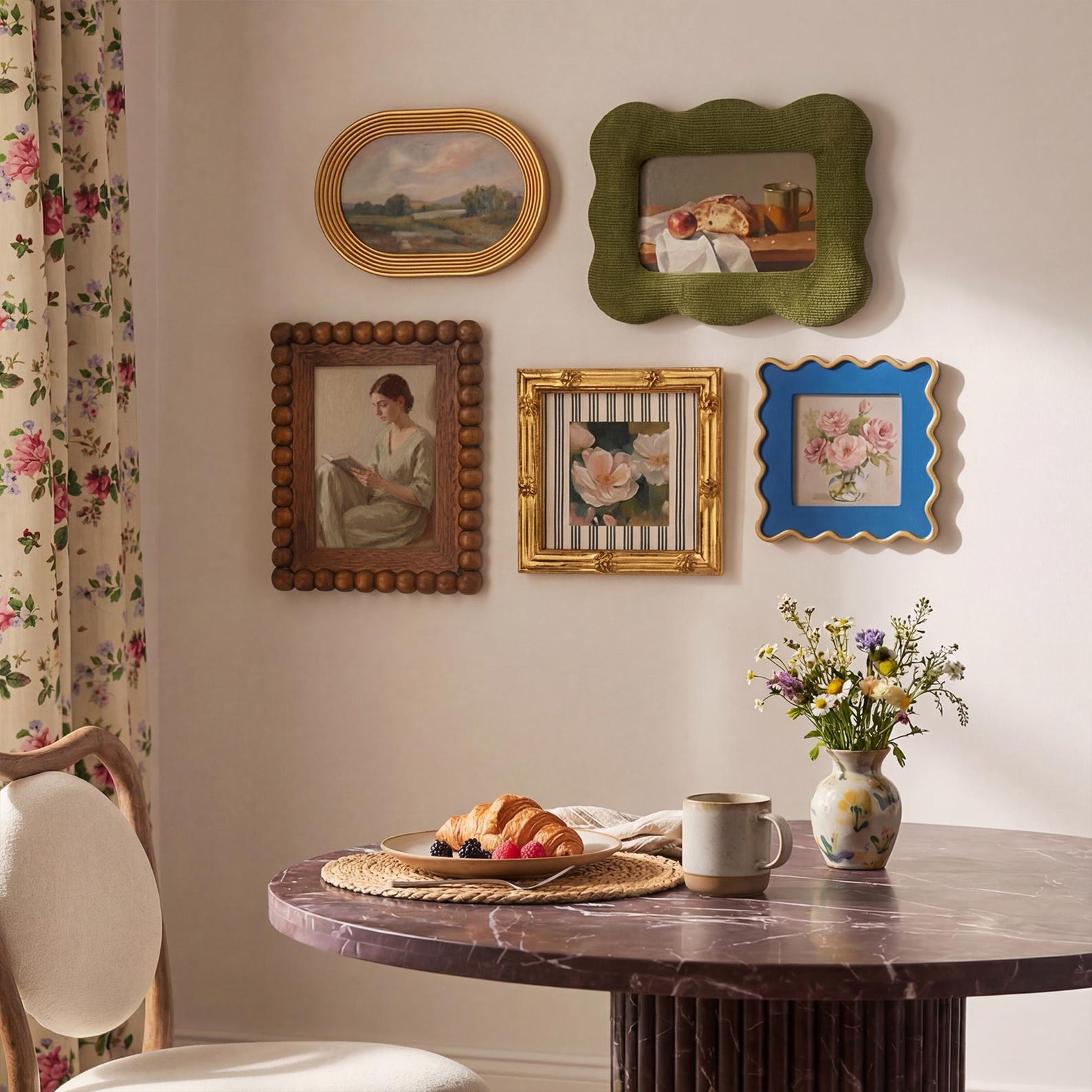 Vintage Mixed Picture Frame - 4x4/4x6/5x7/8x10 Frames - Wall & Tabletop ...