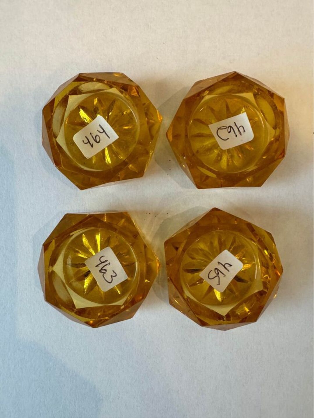 Set of Four Amber Glass Salt Cellar - Etsy