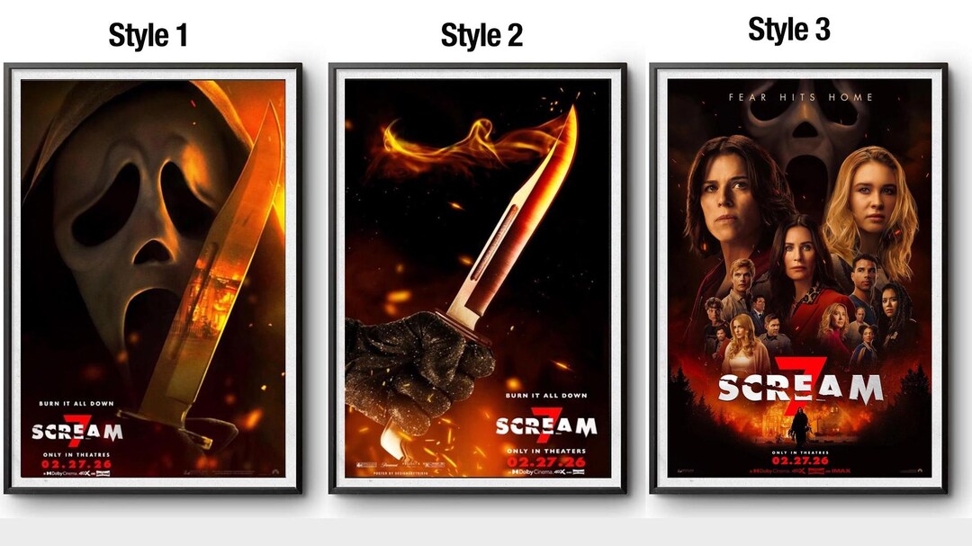 Movie Poster- Scream 7 (2026) Movie Poster Wall Art Collection Unframed ...