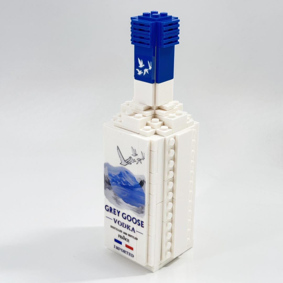 Silver Goose Edition Block Vodka Bottle - Etsy