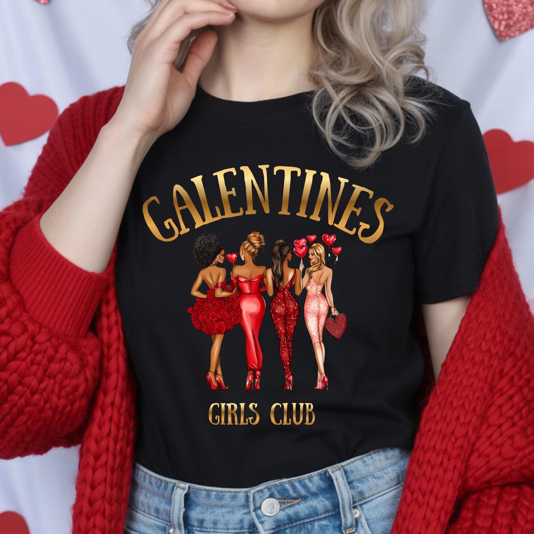 Galentines Day Gifts Girls Club T-shirt Bella Canvas - Etsy