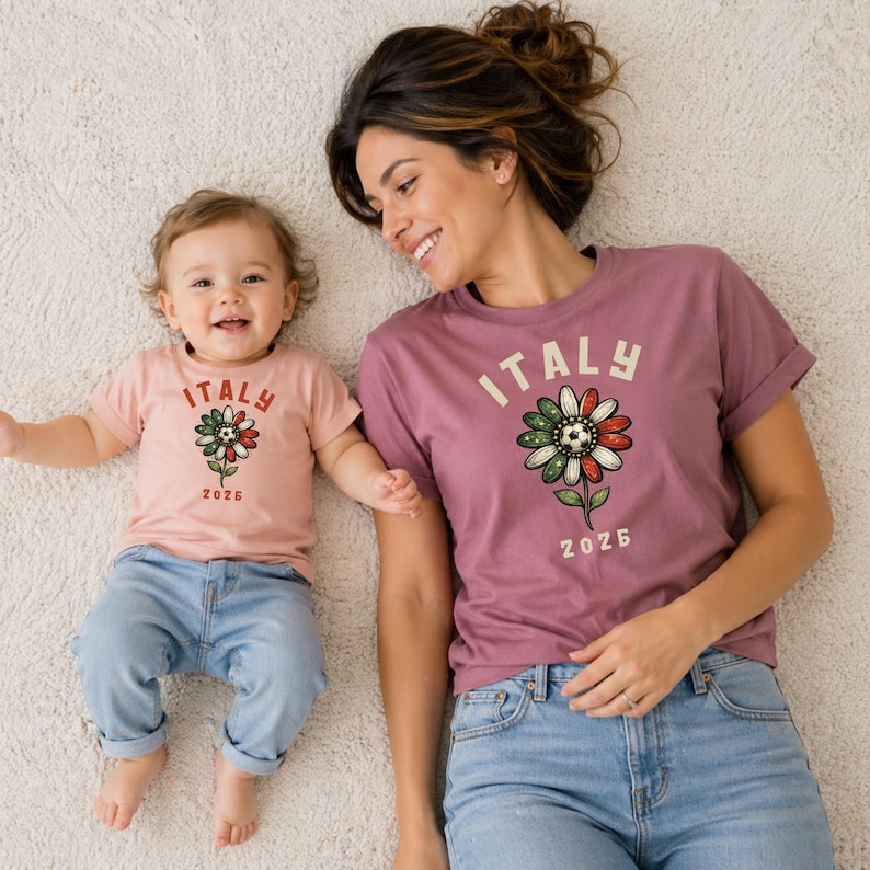 Italy Football Flower Shirt, Italian Football Fan Tee, Bella Canvas ...