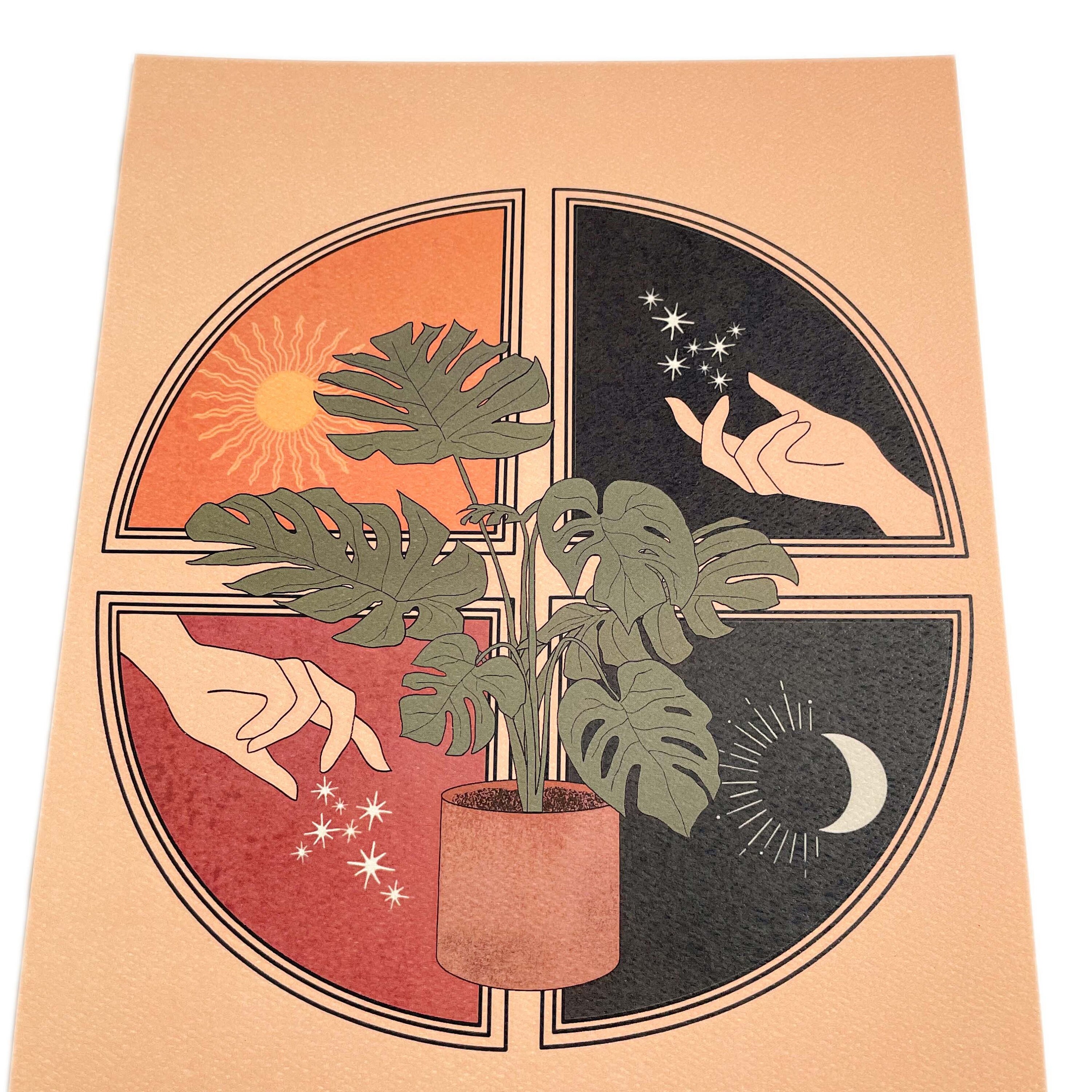 Monstera Magic Art Print Wall Art - Etsy