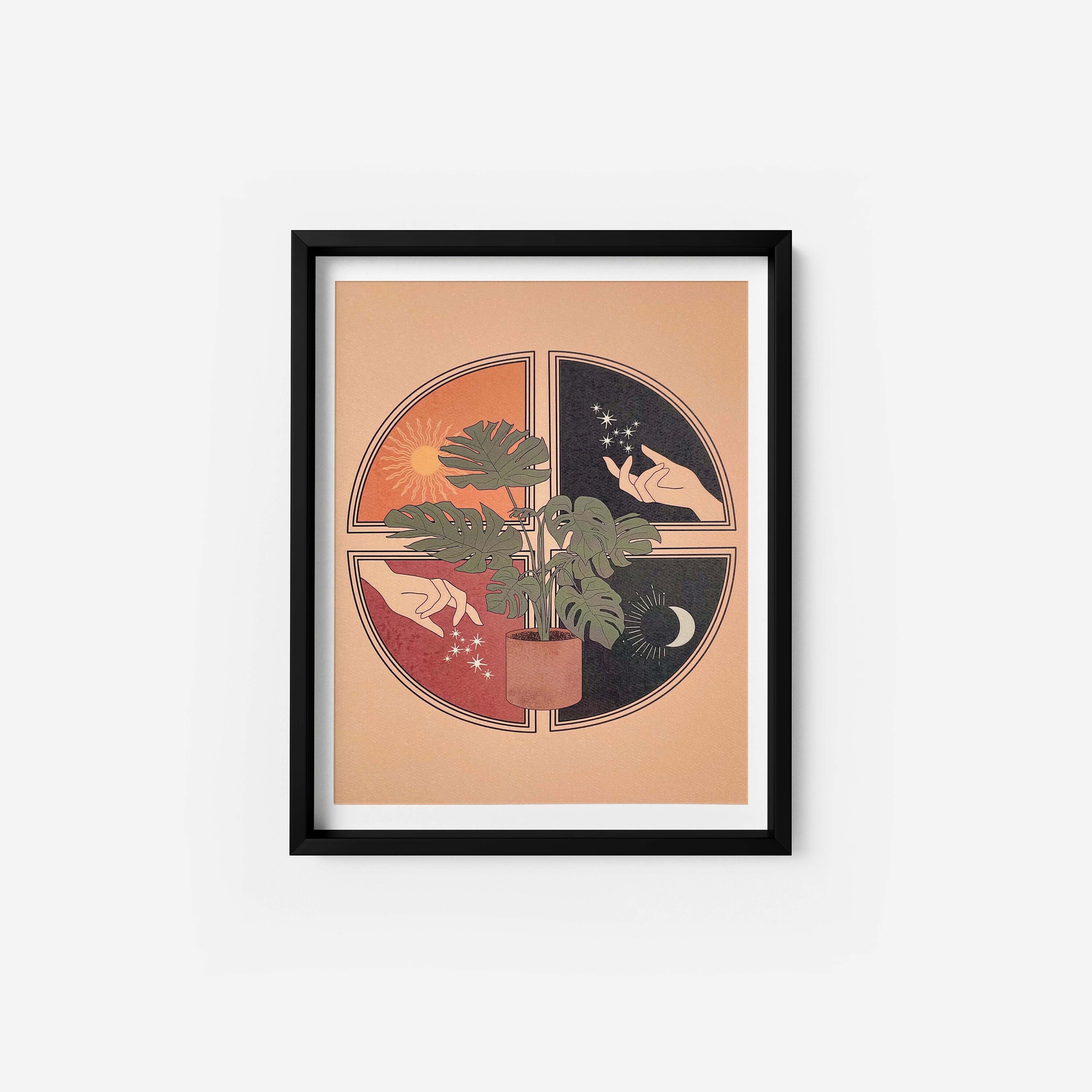 Monstera Magic Art Print Wall Art - Etsy