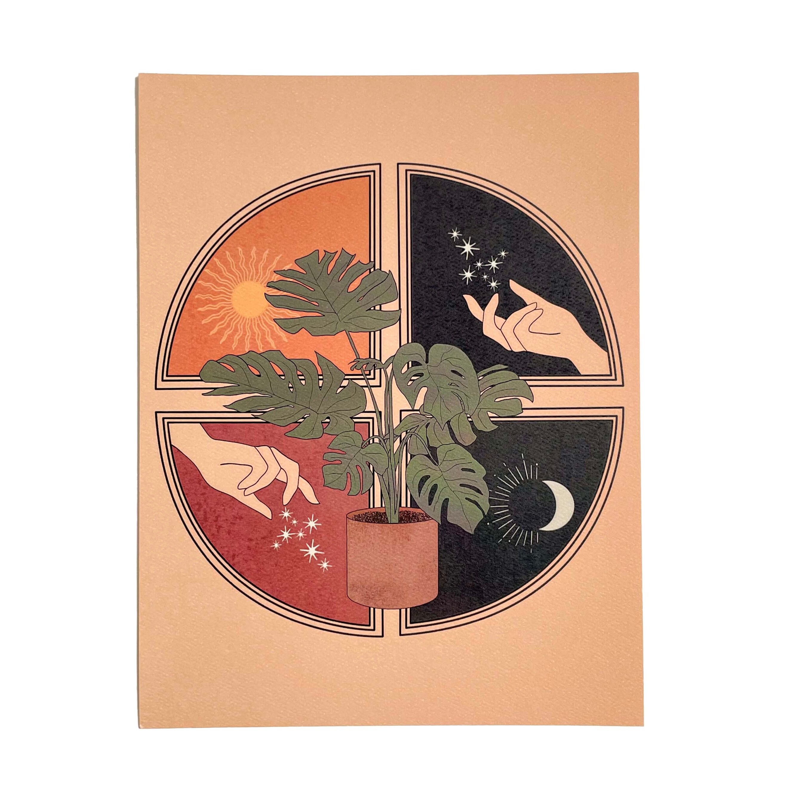 Monstera Magic Art Print Wall Art - Etsy