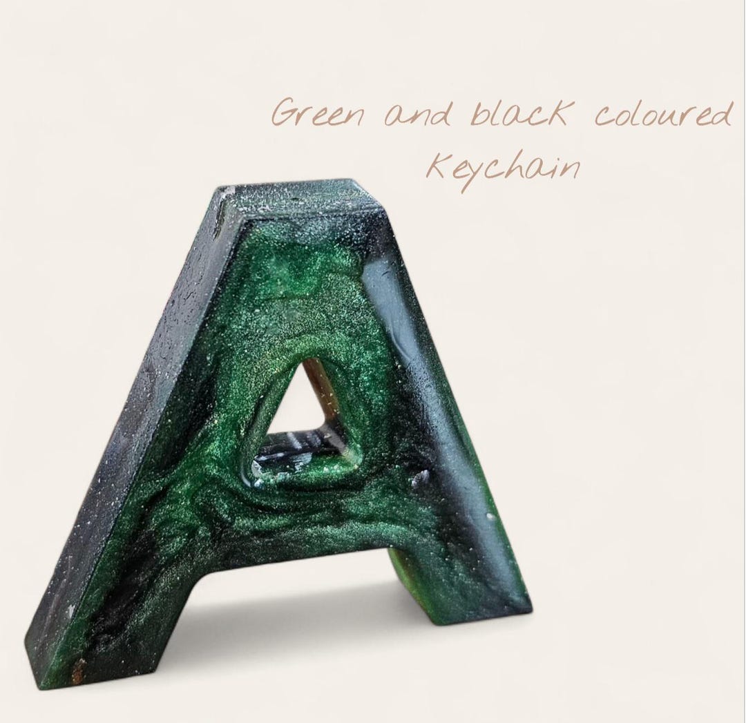 Personalized Keychain: Resin Letter - Etsy