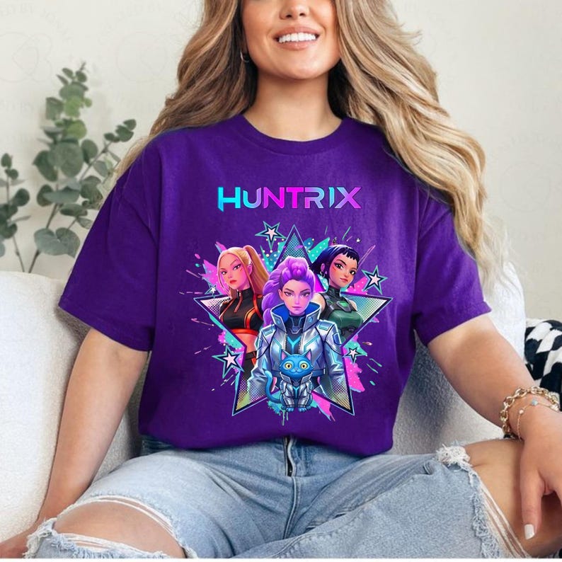 KPOP Demon Hunters PNG, Kpop Huntrix PNG, Kpop Idol Group Shirt Design ...