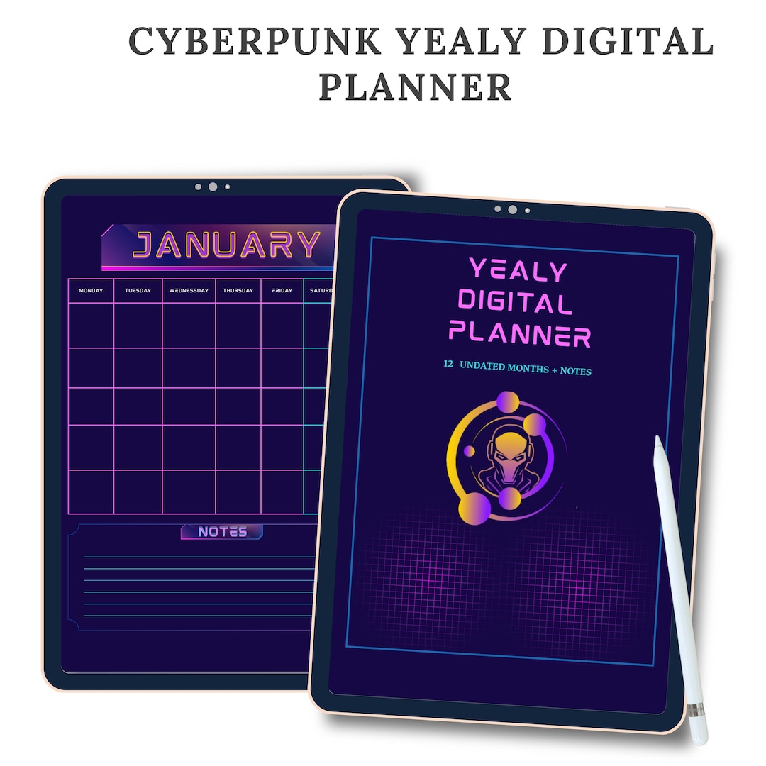 Futuristic Cyberpunk Digital Planner – Synthwave Aesthetics (digital ...