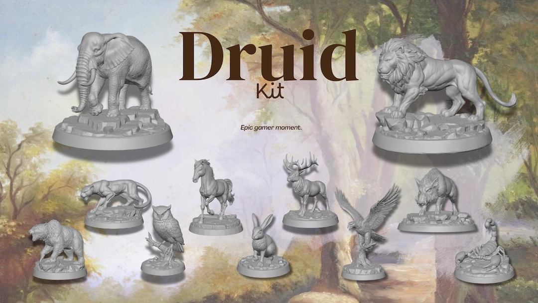 Druid Wildshapes STL Kit - D&D 3D Printable Miniatures for Tabletop ...