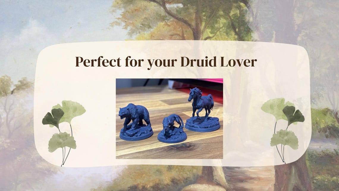Druid Wildshapes STL Kit - D&D 3D Printable Miniatures for Tabletop ...