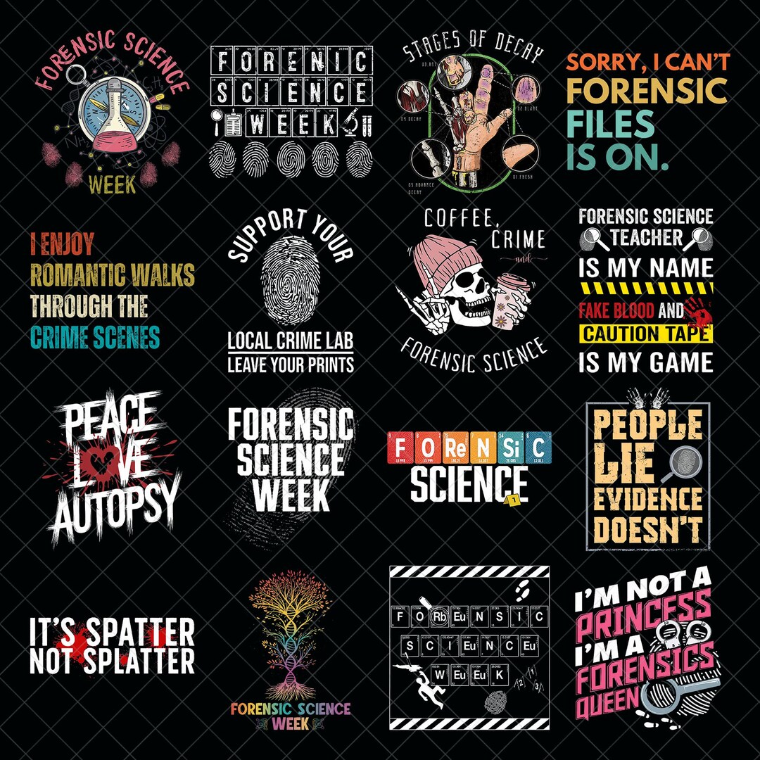 Forensic Science Week PNG Bundle, Crime Scene Forensic Teacher ...