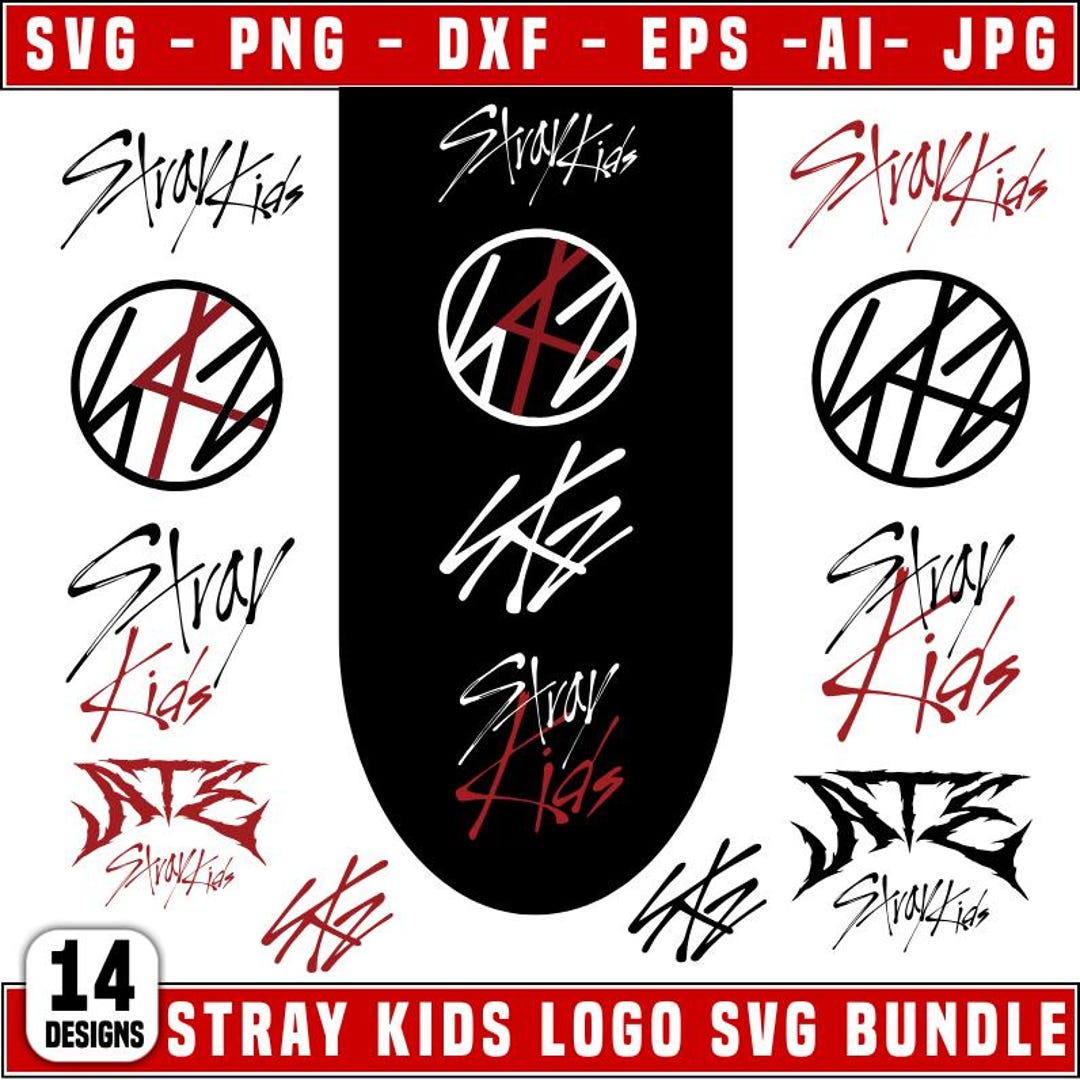 Stray Kids Logo SVG Bundle | Editable Kpop Stray Kids Logos | AI, EPS ...