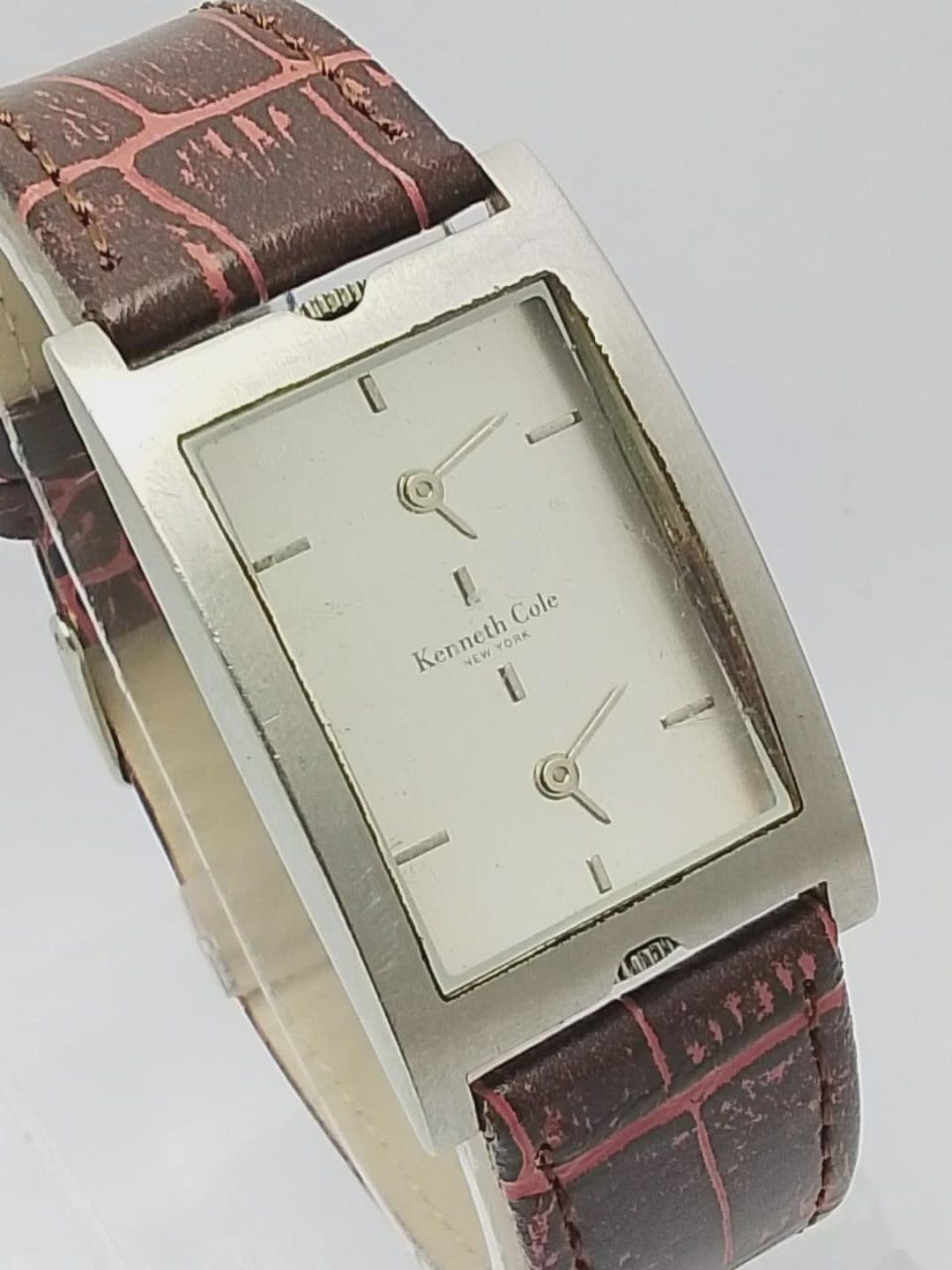 Kenneth Cole Dual Time Zone New York KC1132 Quartz Vintage Doctor Watch ...