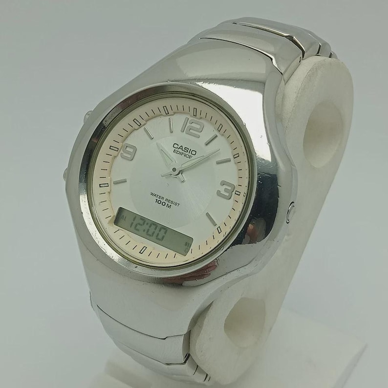 Casio Edifice 1301 Quartz EFA-102 Ana Digi Vintage Men’s Watch - Etsy ...