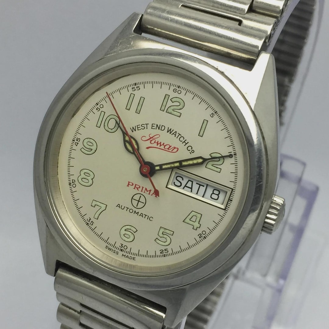 West End Watch Co Sowar Prima Automatic Day/date Vintage Watch - Etsy