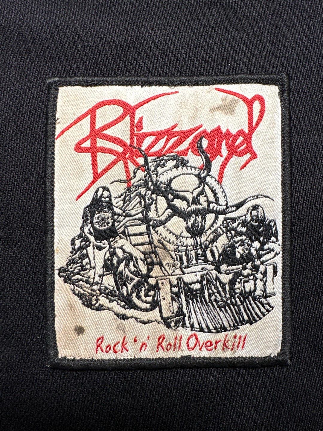Vintage Woven Patch Blizzard - Rock 'n Roll Overkill - Etsy