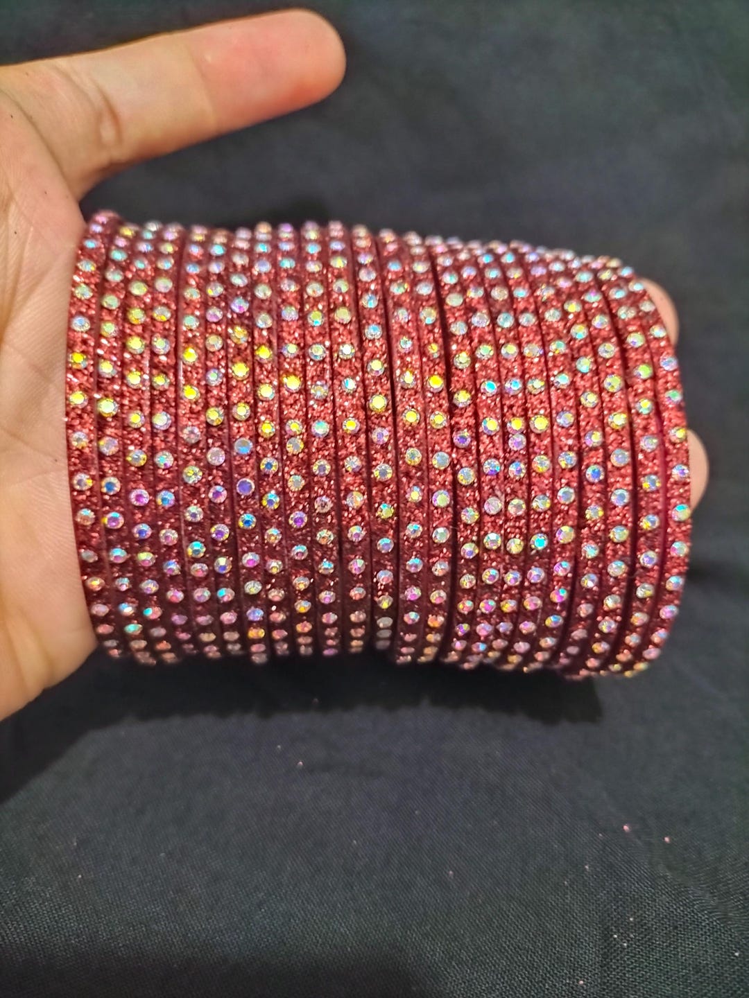 12 Pieces Glass Bangles Mehrun Color Women and Girls Bangles Wedding ...