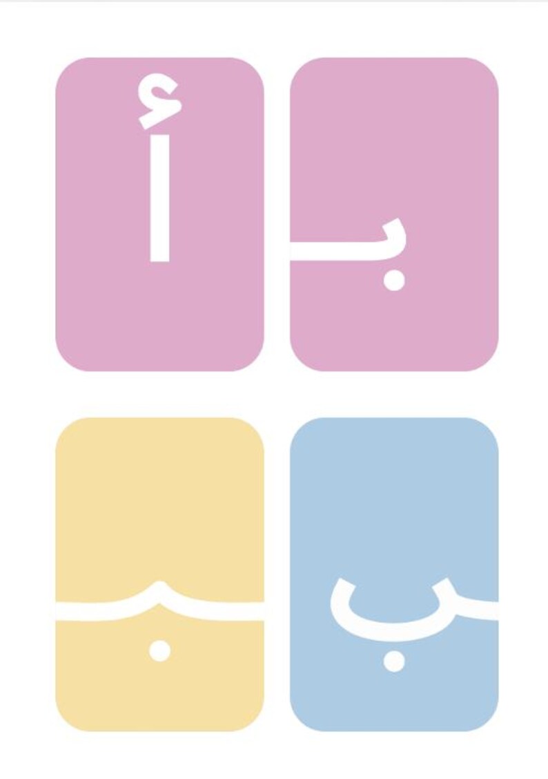 Arabic Alphabet Flashcards Bundle | Montessori Hijaiyah Learning ...