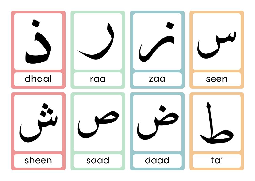 Arabic Alphabet Flashcards Bundle | Montessori Hijaiyah Learning ...