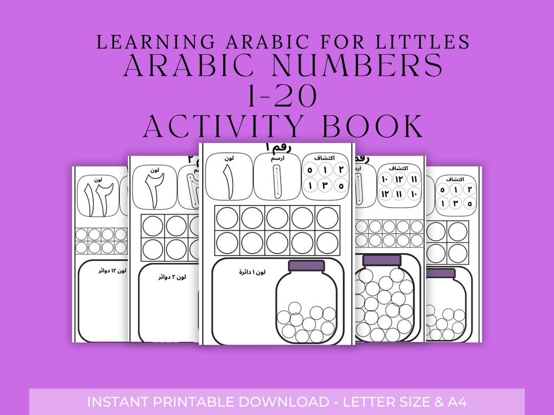Arabic Numbers 1-20 Activity Book for Littles Learning the Basics - Etsy