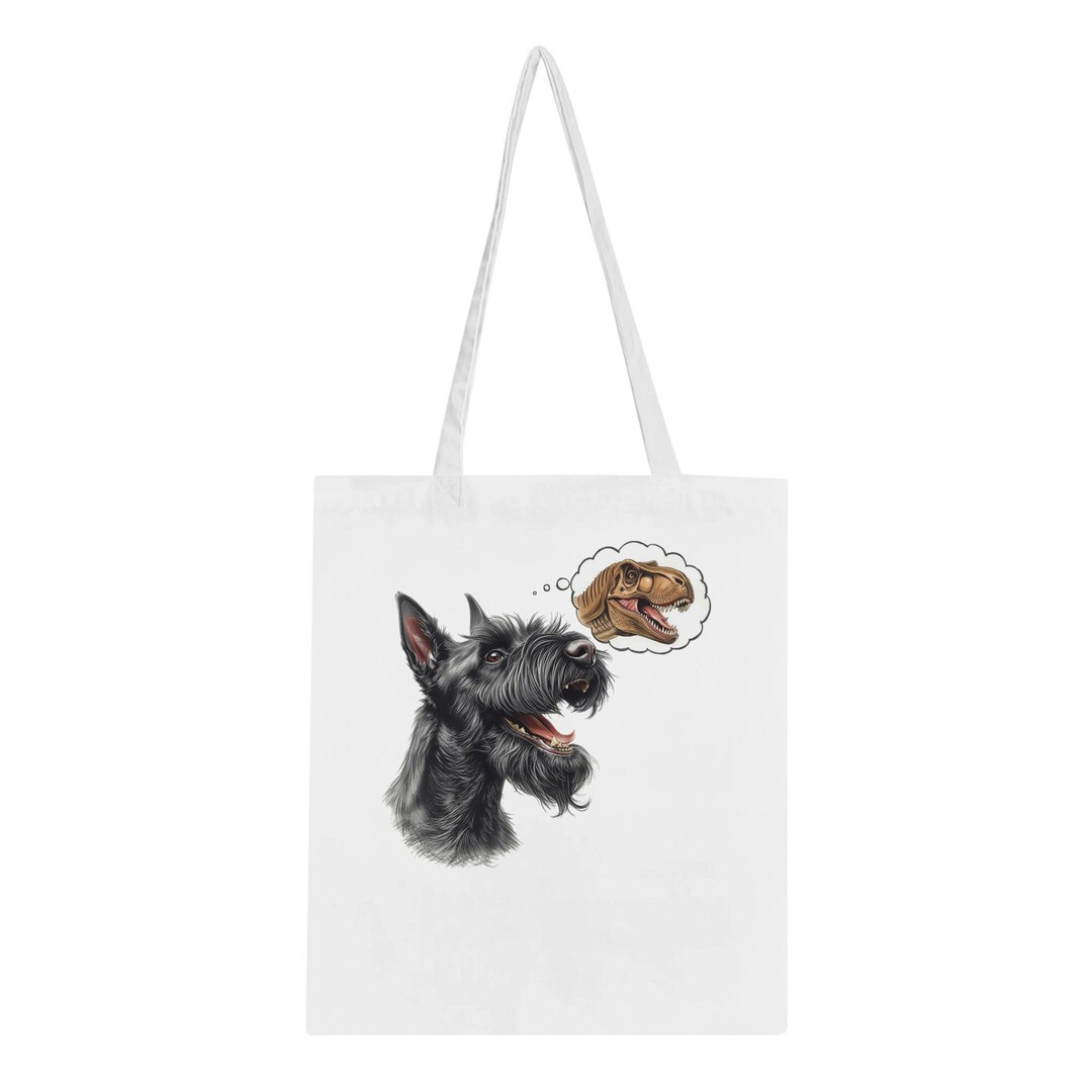 Scottish Terrier - T-rex - Humorous Classic Tote Bag - Etsy