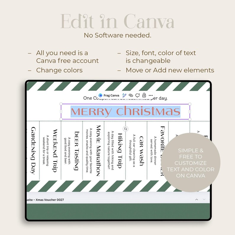 Personalized Voucher Template Canva, Valentine's Day Voucher, Gift ...