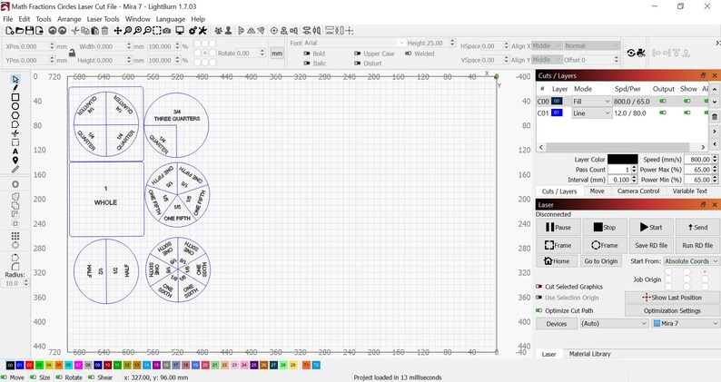 Math Fractions Circles Laser Cut File |montessori Math Manipulative ...