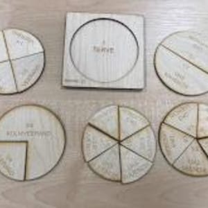Math Fractions Circles Laser Cut File |montessori Math Manipulative ...