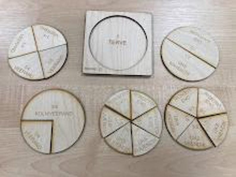 Math Fractions Circles Laser Cut File |montessori Math Manipulative ...