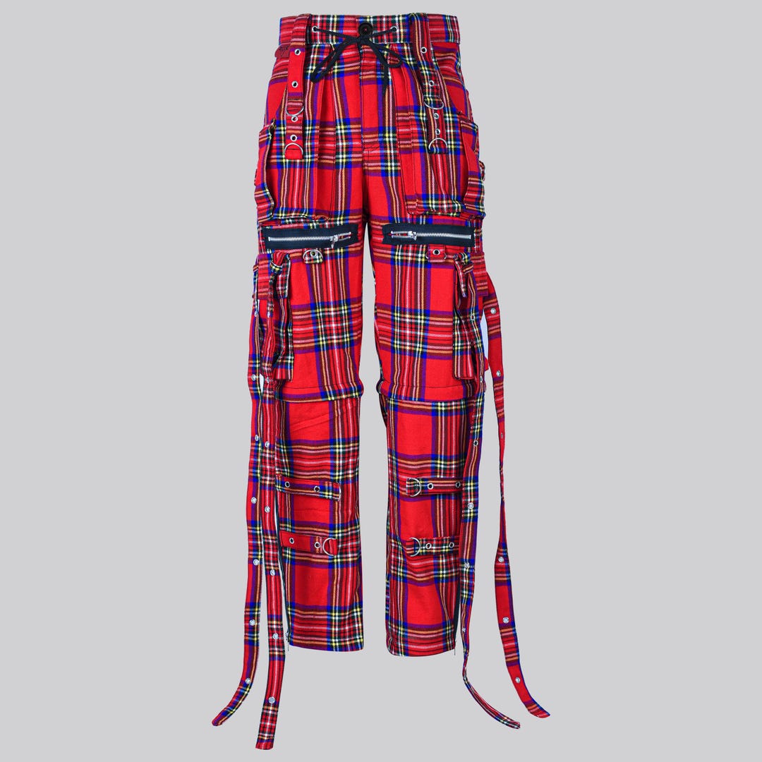Royal Stewart Tartan Zip off Pants | Red Plaid Gothic Convertible ...
