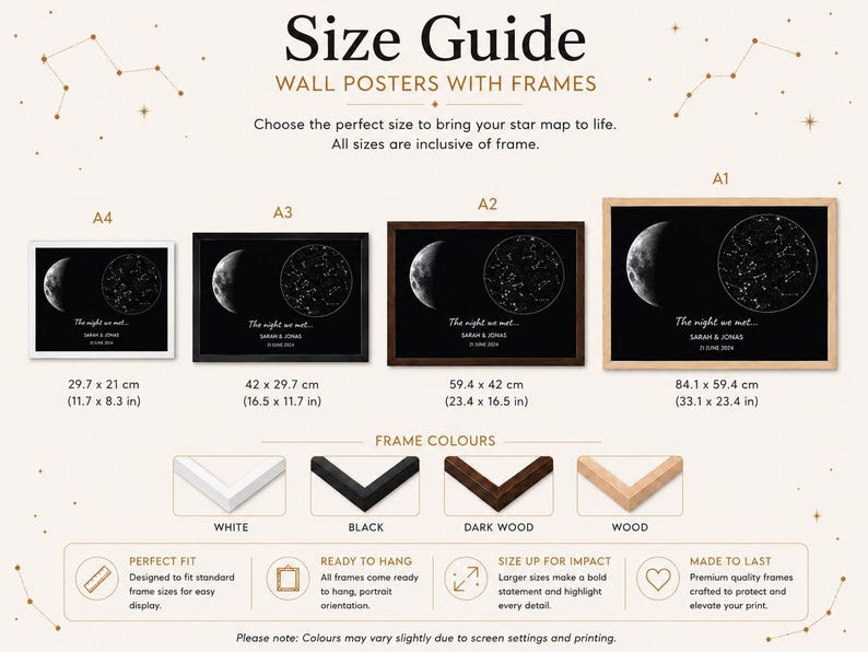 Personalized Star Map,anniversary Gift, Wedding Gift Idea, Custom Night ...