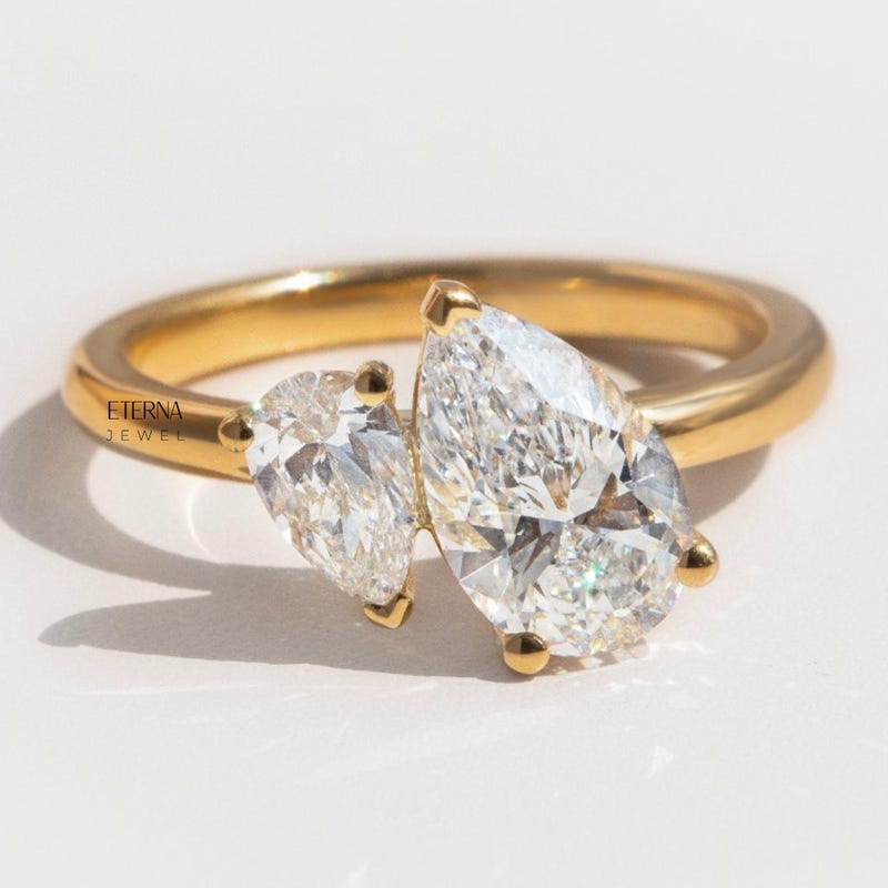 14 K Emeralds Stack Ring - Etsy