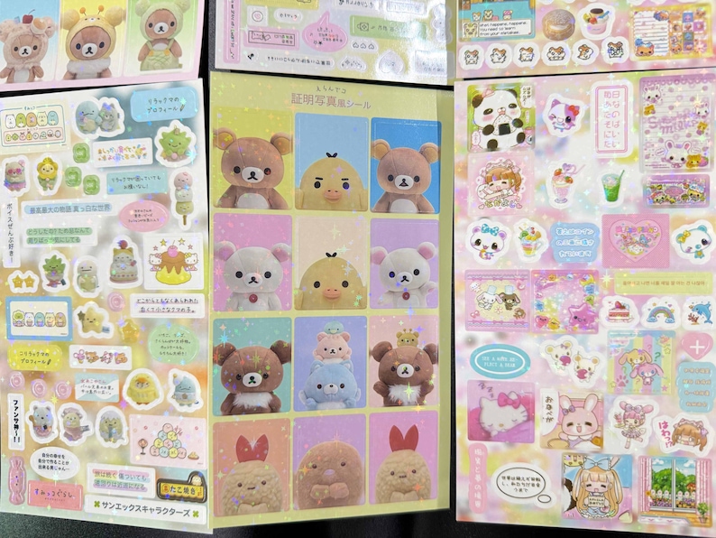 Kawaii Cute Sticker Pack – 10 Sheets Set | Aesthetic Cartoon Stickers ...