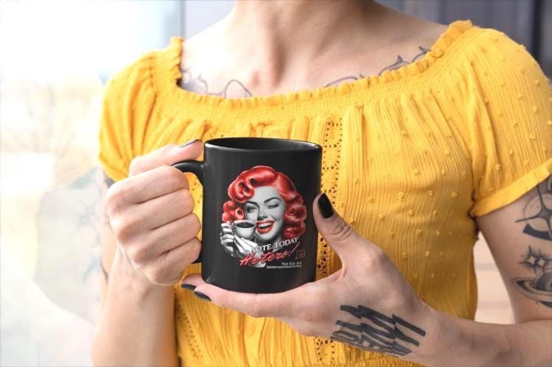 Goth Coffee Mug, Black Ceramic Not Today Hetero (11oz) - Etsy