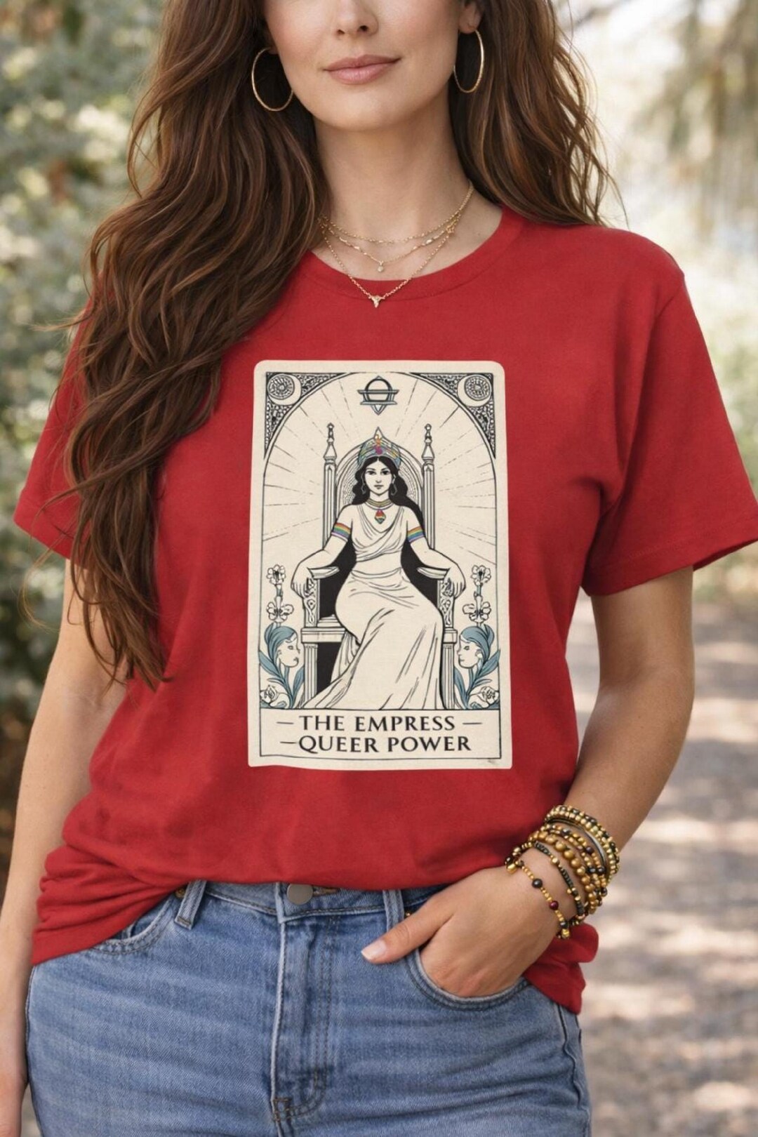 Queer Power Empress Tee - Soft Cotton Unisex Pride Shirt LGBTQ Casual ...