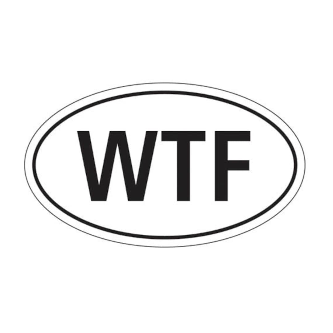 WTF Vinyl Sticker - Etsy