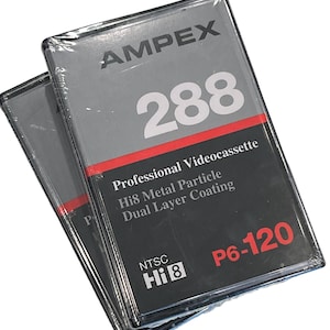 Vintage Unused/unopened NTSC Hi 8 Videocassette - Ampex 288 Hi8 - Etsy