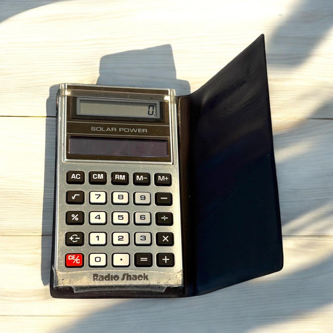 Vintage Calculator - Vintage Radio Shack Solar Calculator - Etsy