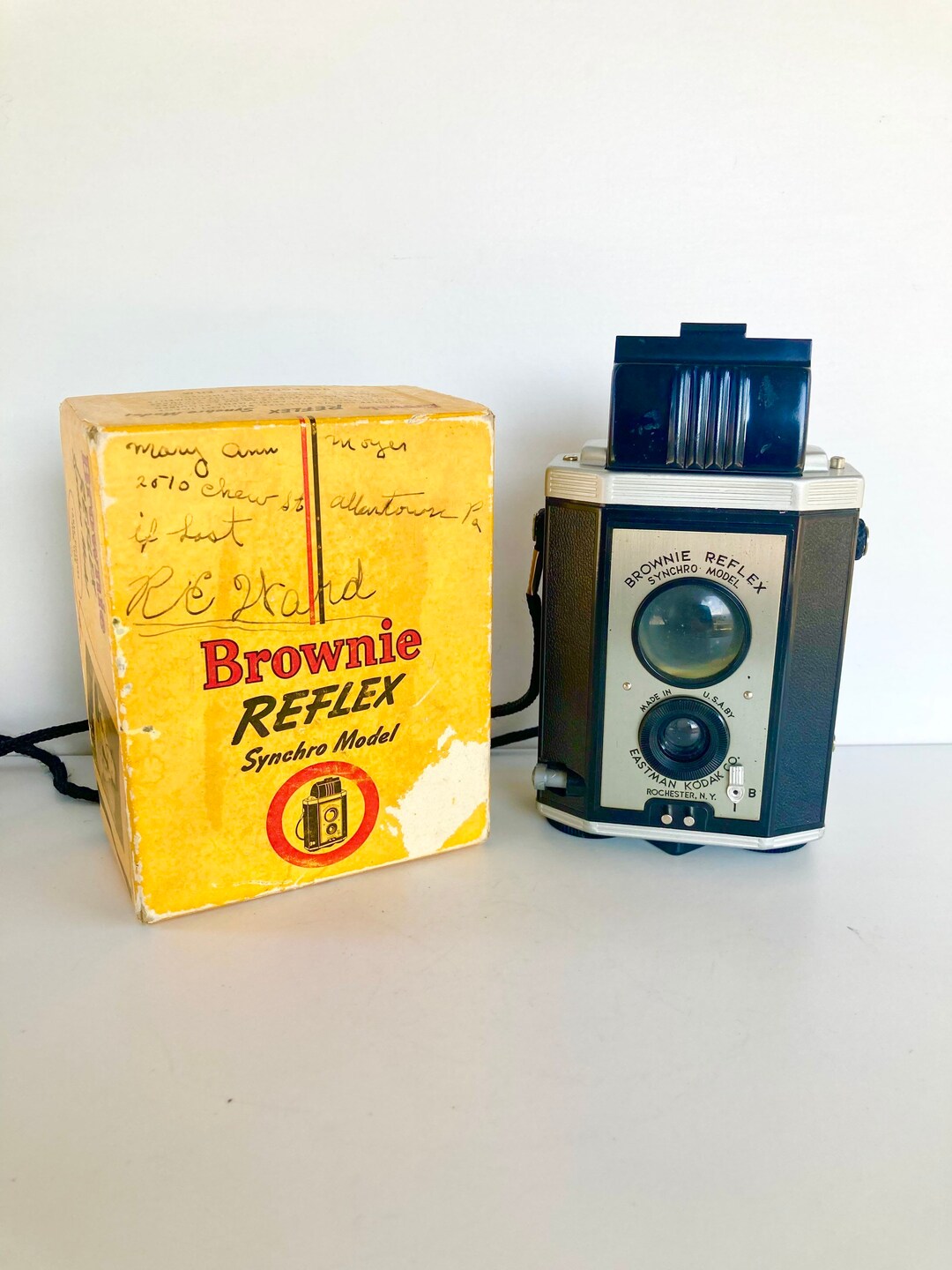 Vintage Film Camera Kodak Dual Lens Brownie Reflex Synchro Camera New ...