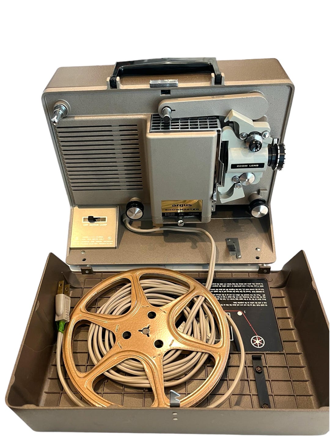 Vintage 8MM Film Projector - Excellent - 8mm Argus Show Master Portable Projector - Etsy